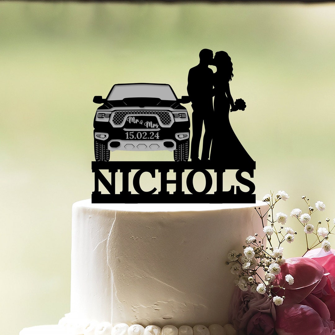 Car Wedding Cake Topper, off Road Vehicle Cake Topper, SUV Wedding Cake ...