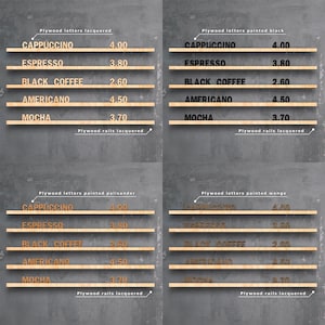 Wall Menu Board, Customizable Wall Menu With Changeable Letters and ...