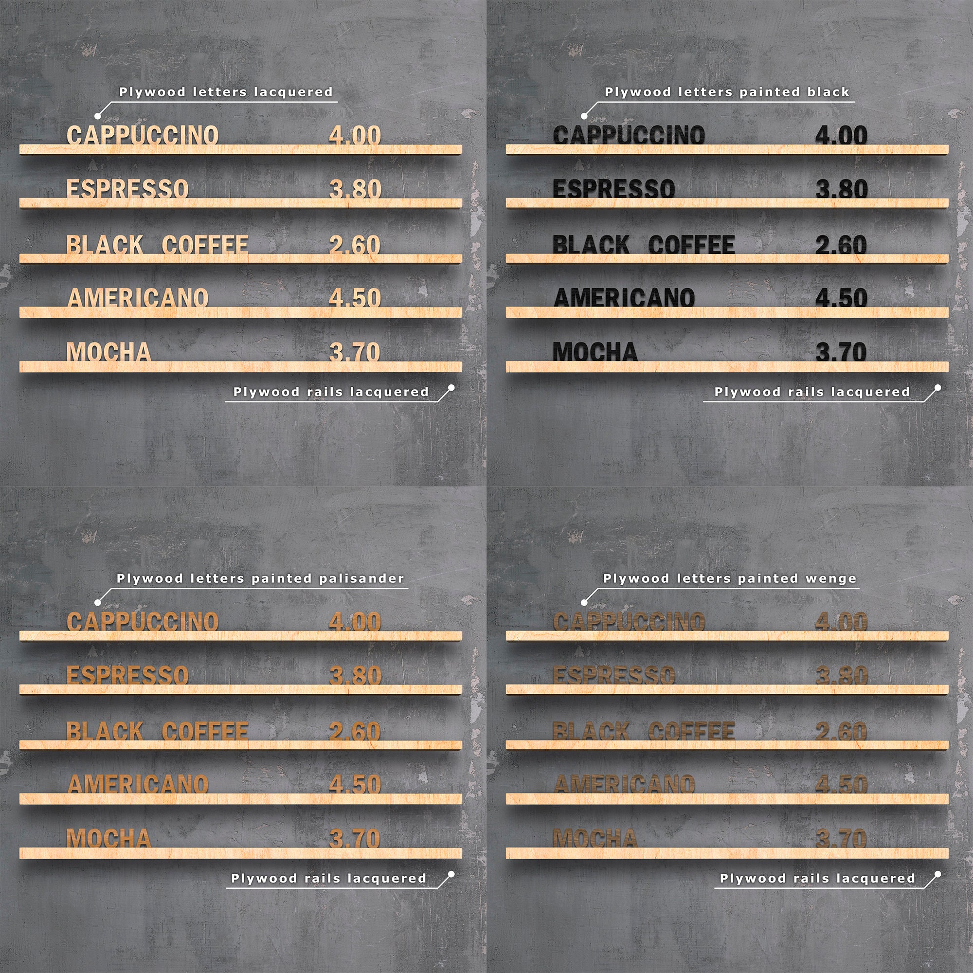 Wall Menu Board, Customizable Wall Menu With Changeable Letters and ...