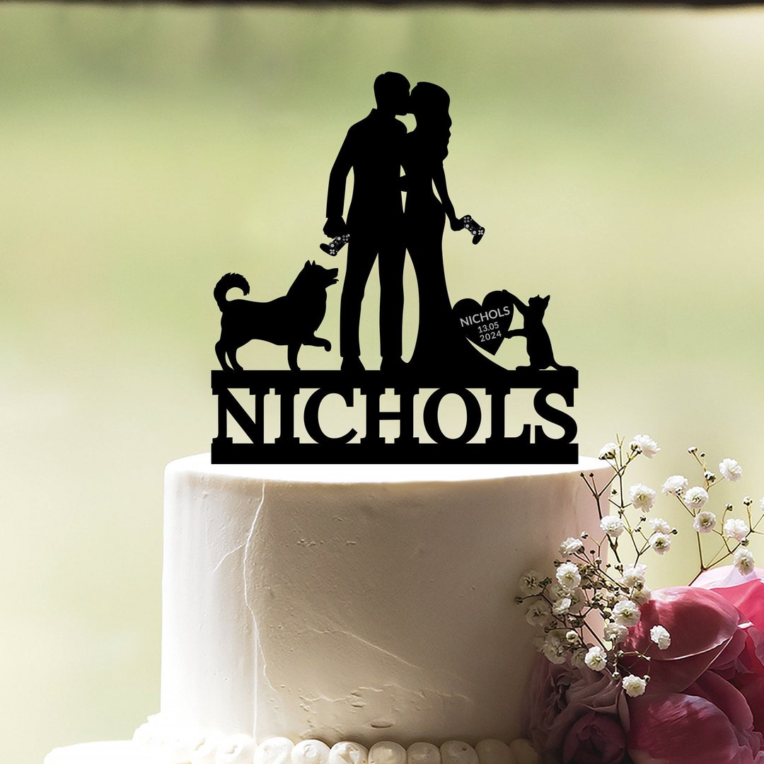 Game Wedding Cake Topper, Gamer Wedding Cake Topper, Video Game Couple ...