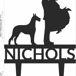 Wedding Cake Topper With Dog, Dog Cake Topper, Great Dane Cake Topper ...