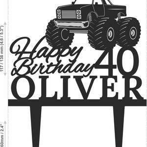 Off Road Birthday Cake Topper, off Road Vehicle Birthday Topper, SUV ...