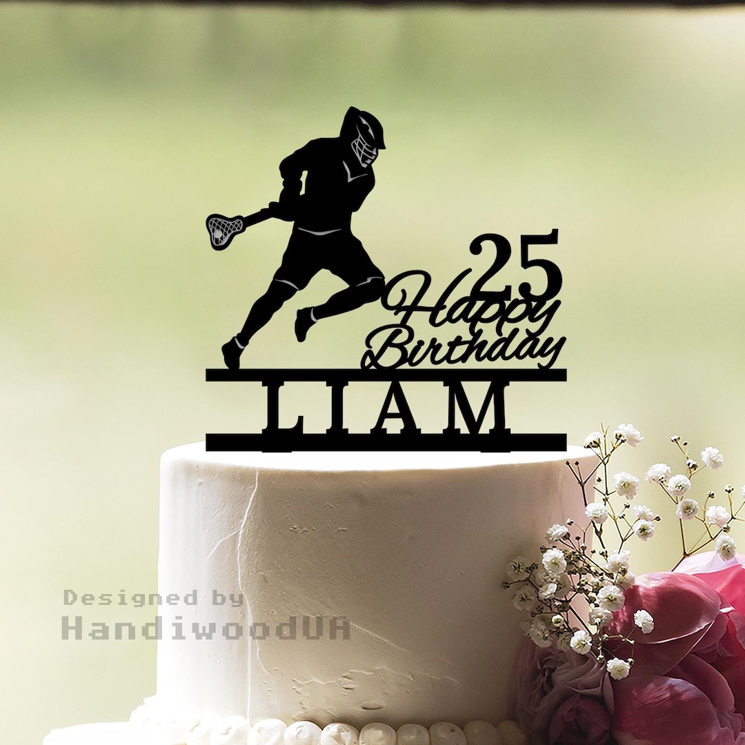 Lacrosse Birthday Cake Topper, Lacrosse Cake Topper, Sports Cake Topper ...