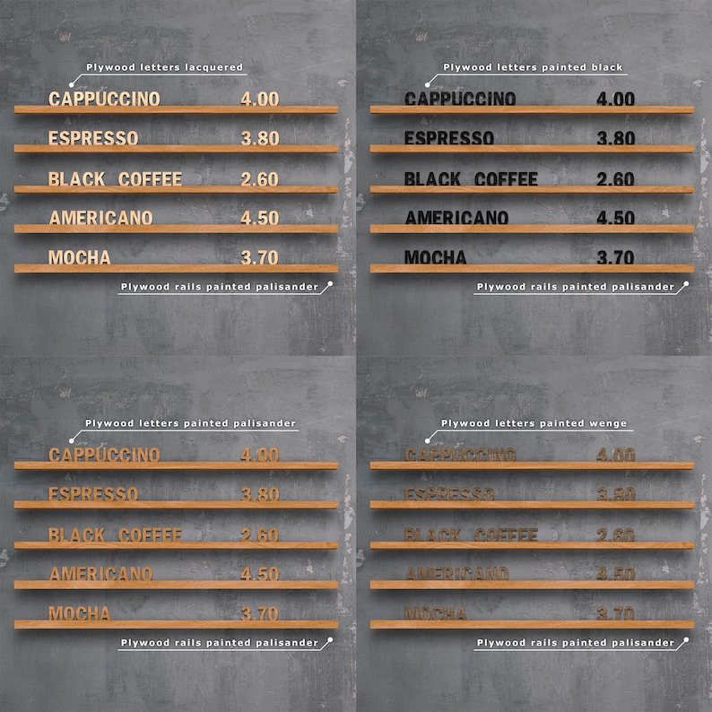 Wall Mounted Menu, Changeable Letter Board, Cafe Wall Menu, Letter ...