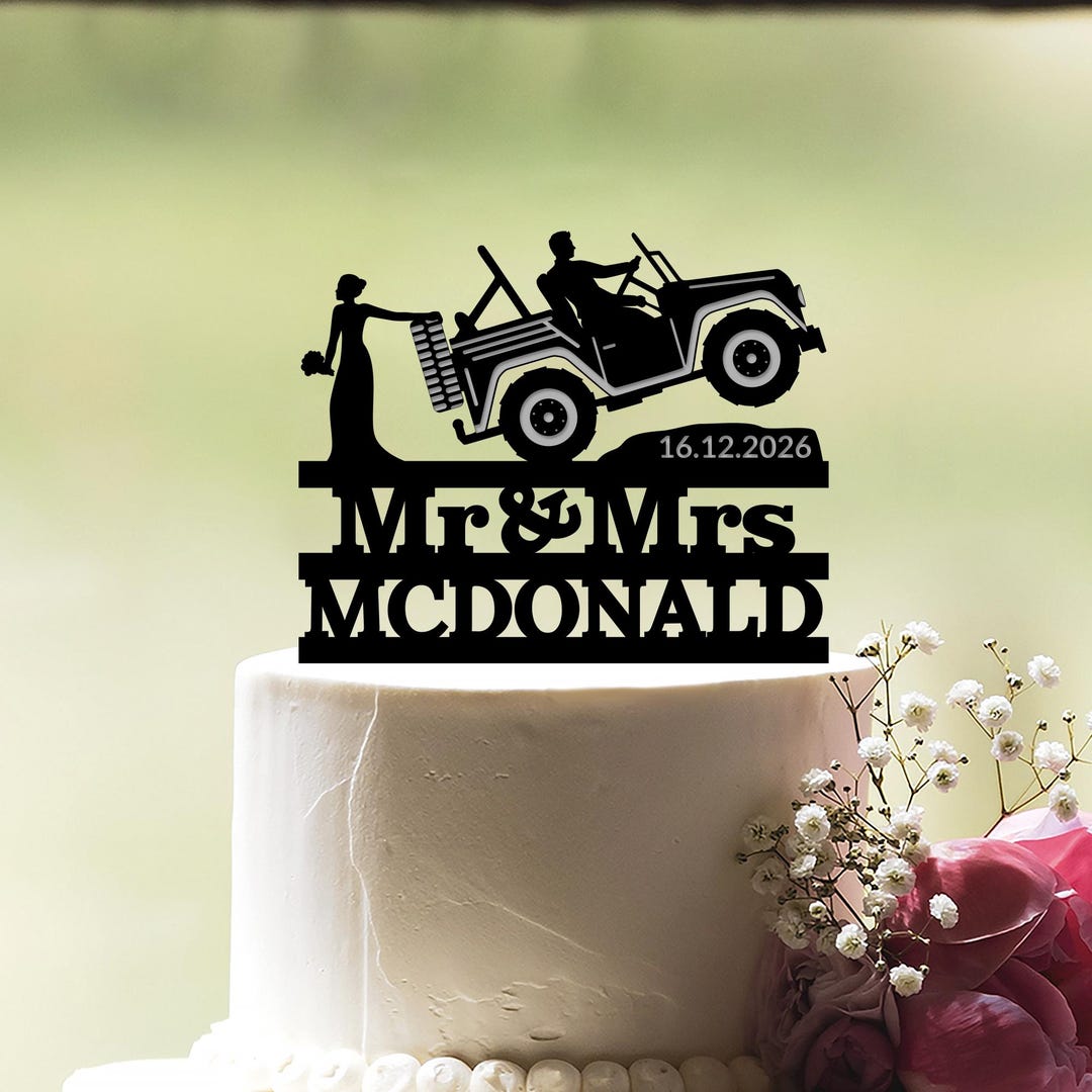 Off Road Wedding Cake Topper, SUV Wedding Cake Topper, off Road Vehicle ...