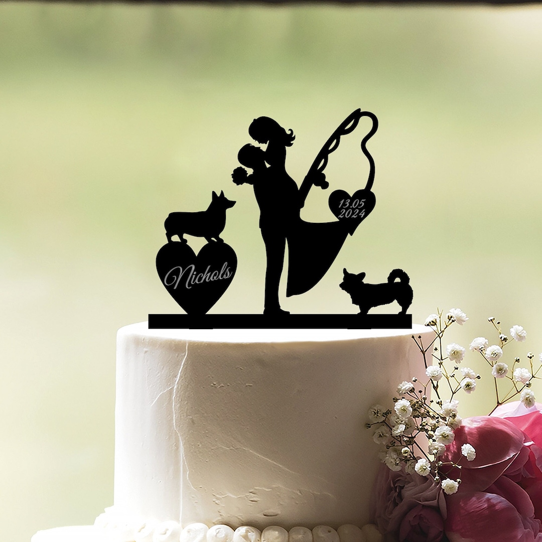 Corgi Wedding Cake Topper, Fishing Wedding Cake Topper, Dog Wedding ...