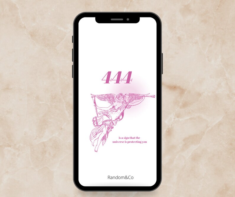 Set of 3 Spiritual 444 Angel Number Phone Wallpaper Phone Background ...