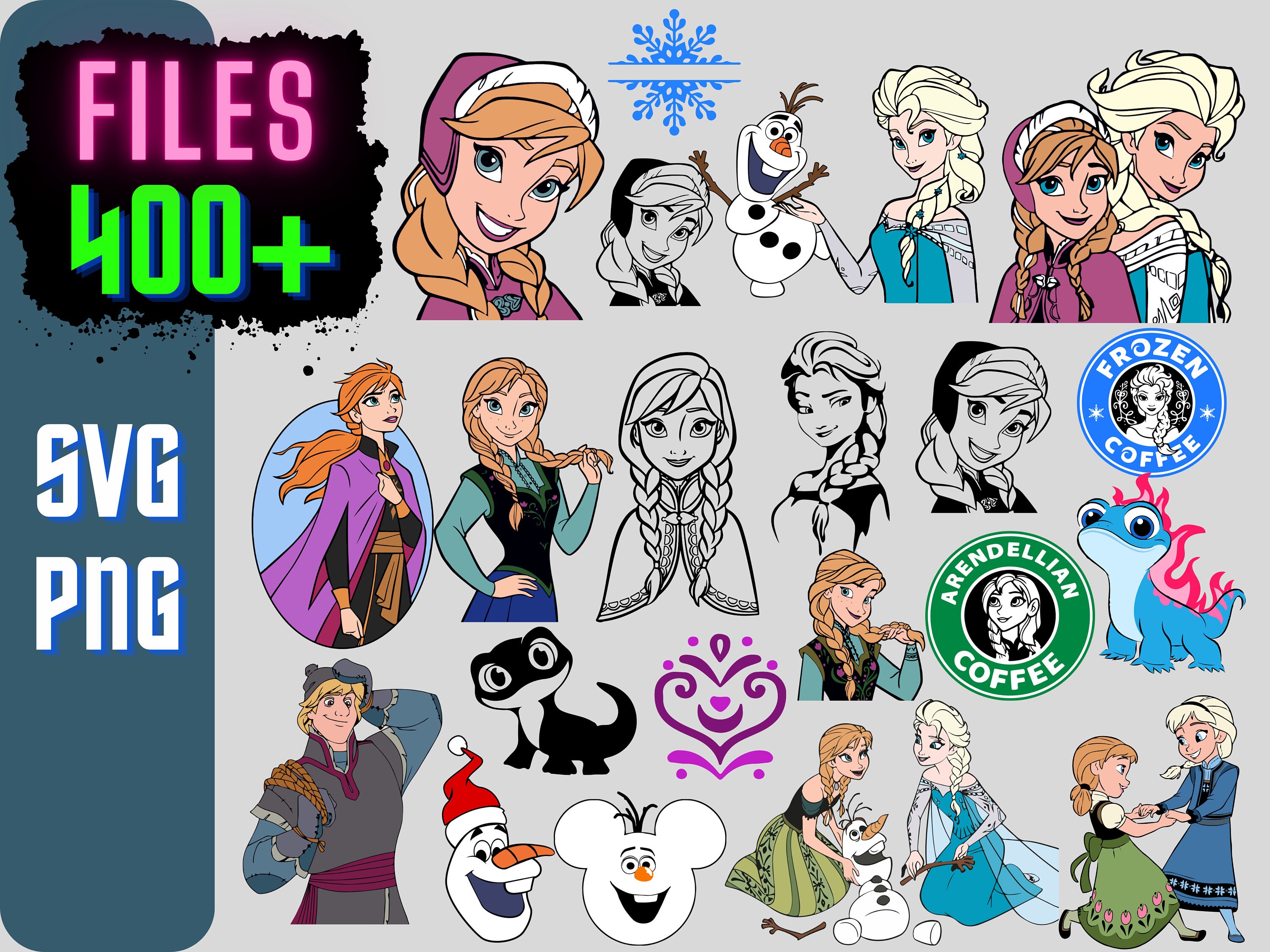 400+ Frozen Svg, Frozen Svg Bundle, Elsa Svg, Anna Svg, SVG for Cricut ...