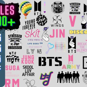 600 BTS Svg Bundle, Bts Png, Kpop Svg Files for Cricut, 21 Bts Bts ...