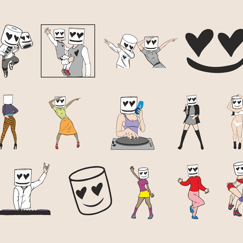Dj Marshmello Svg - Etsy