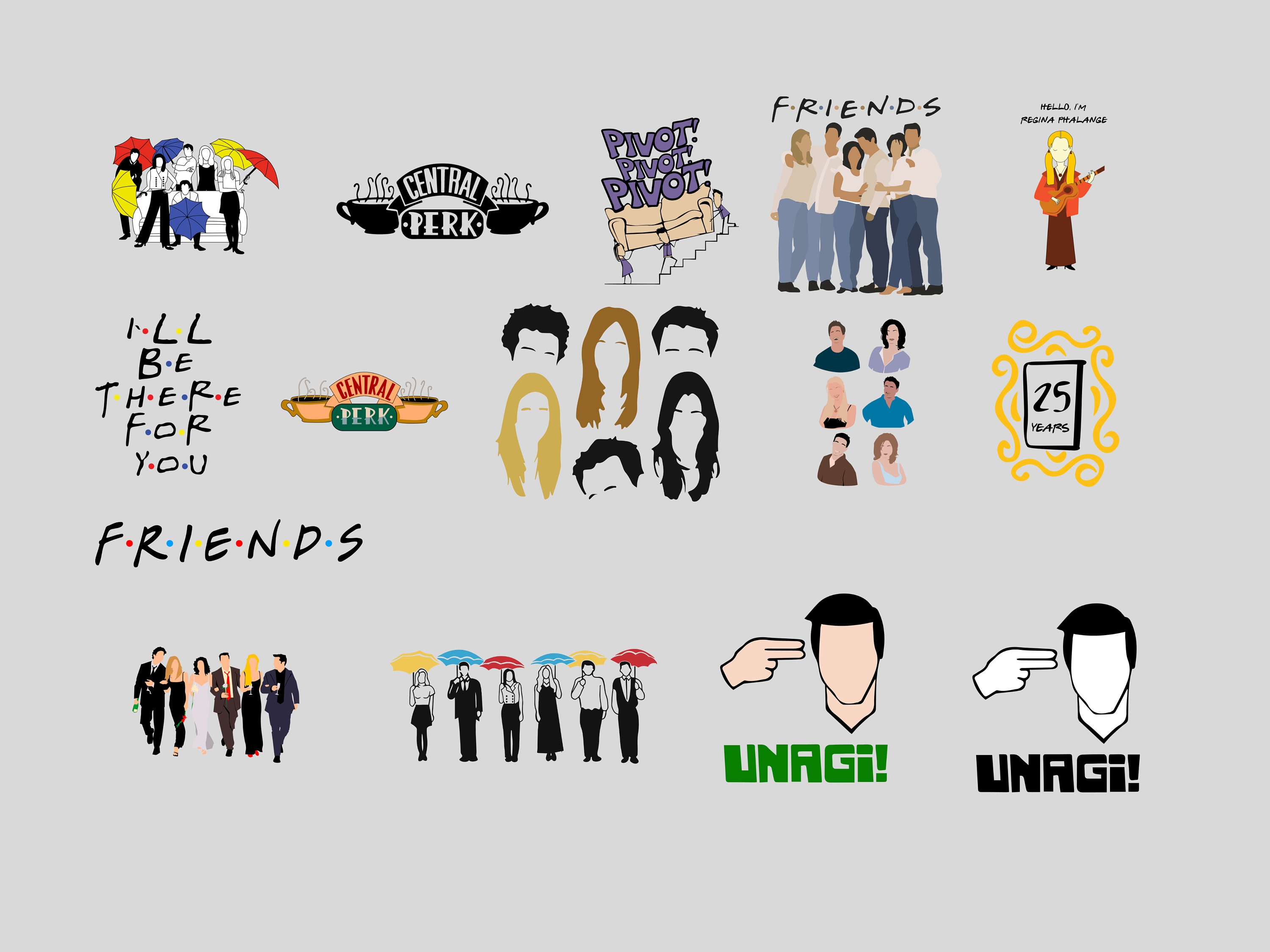 750+ Friends TV Show Bundle, Friends SVG, Layered Files,cricut Svg ...