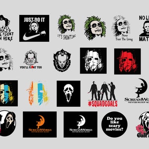 Horror Characters SVG Bundle, Halloween Cricut Cut File (digital ...
