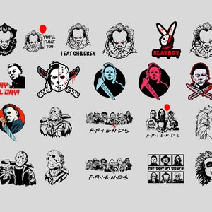Horror Characters SVG Bundle, Halloween Cricut Cut File (digital ...
