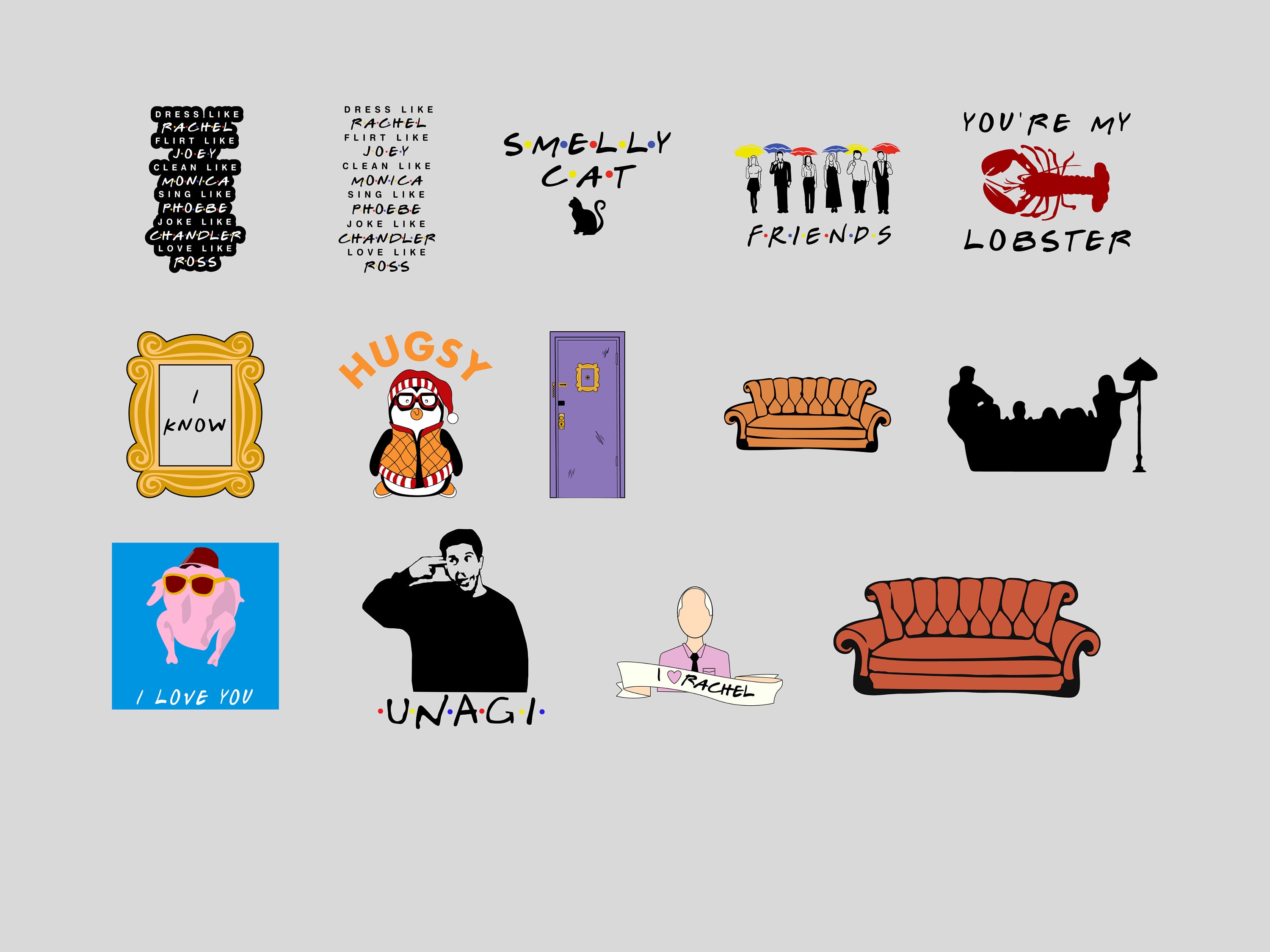 750+ Friends TV Show Bundle, Friends SVG, Layered Files,cricut Svg ...