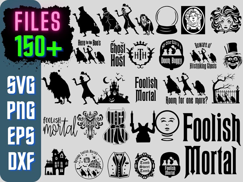 150+ Haunted Mansion SVG Bundle | Layered Haunted Mansion SVG | Scary ...