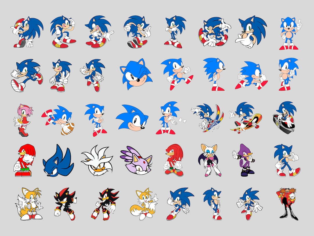 Sonic the Hedgehog SVG Bundle, 400+ Designs, Cricut Cut Files (digital ...