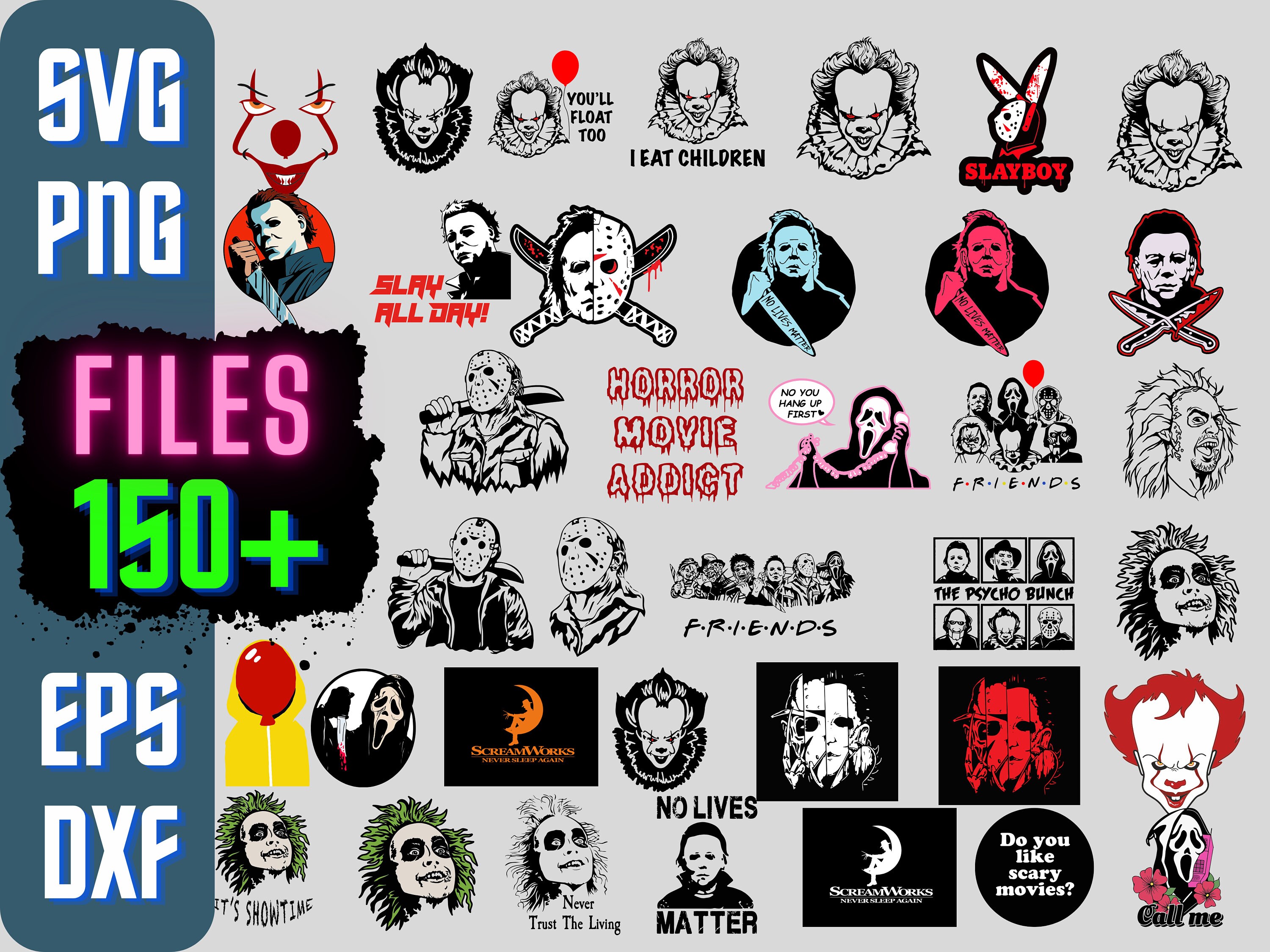 150+ Horror SVG Bundle Halloween Horror SVG Horror Friends Svg Horror ...