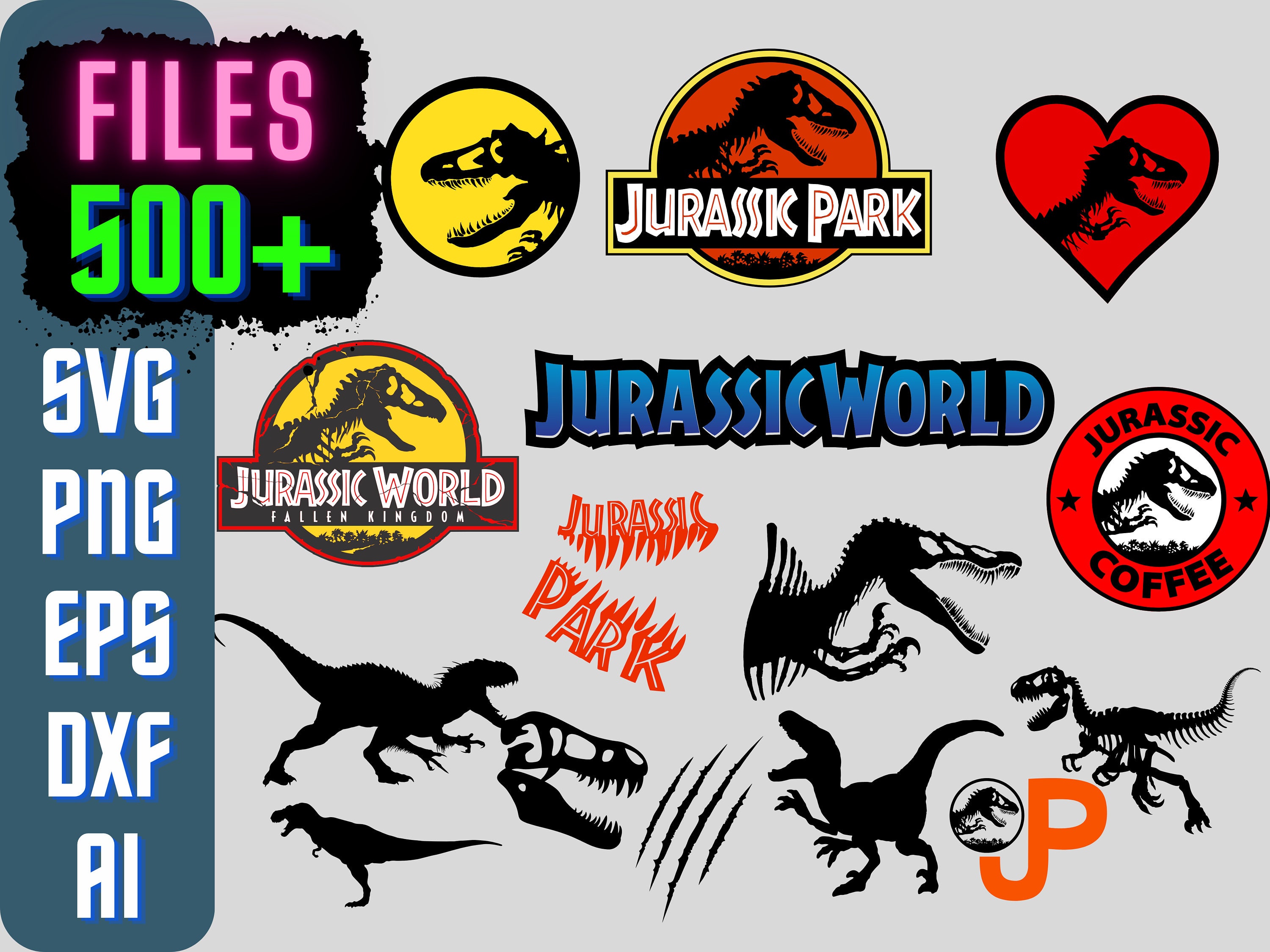 500 Jurassic Park Svg Jurassic Park Template Svg Jurassic Park Font