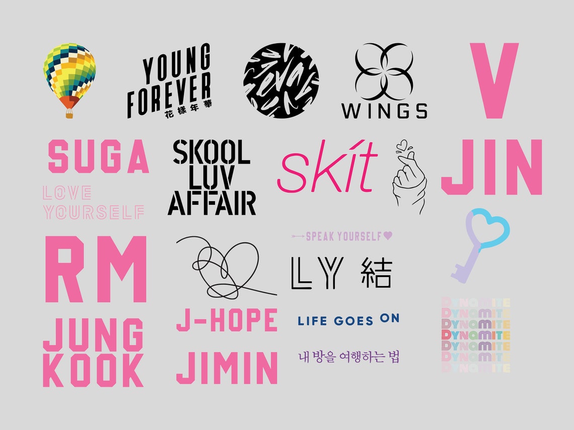600 BTS Svg Bundle, Bts Png, Kpop Svg Files for Cricut, 21 Bts Bts ...