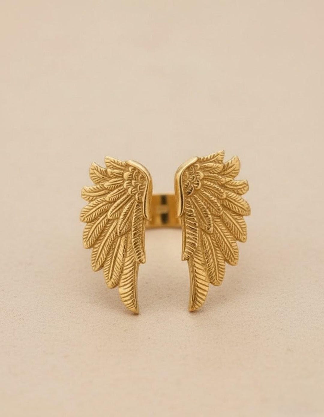 Angel Wing Ring 18k Gold Wing Ring Adjustable Symbolic Jewelry Angel ...