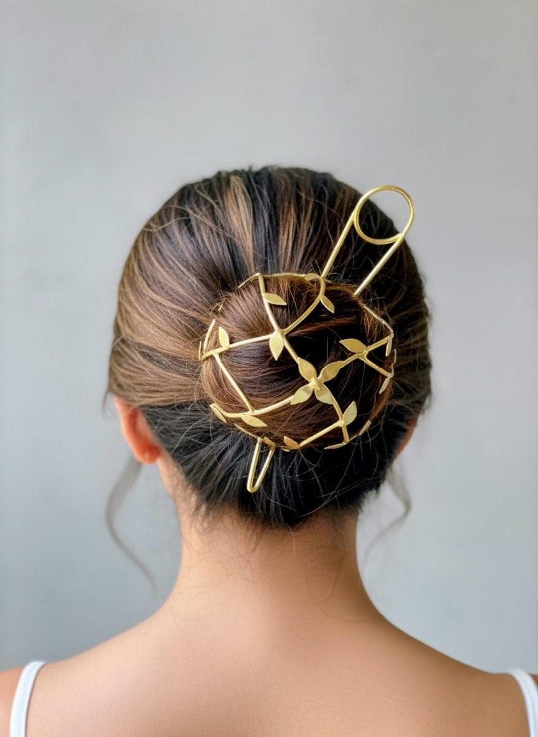 Gold Hair Bun Holder, Boho Hair Accessory, Bridesmaid Jewelry ...