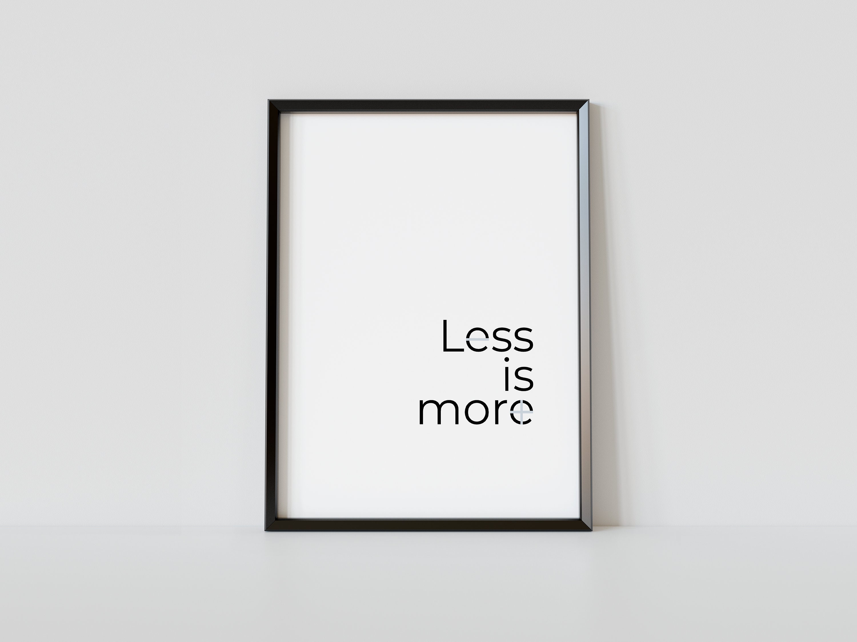 Minimalist Printable Downloadable Sheet. Less is More. - Etsy