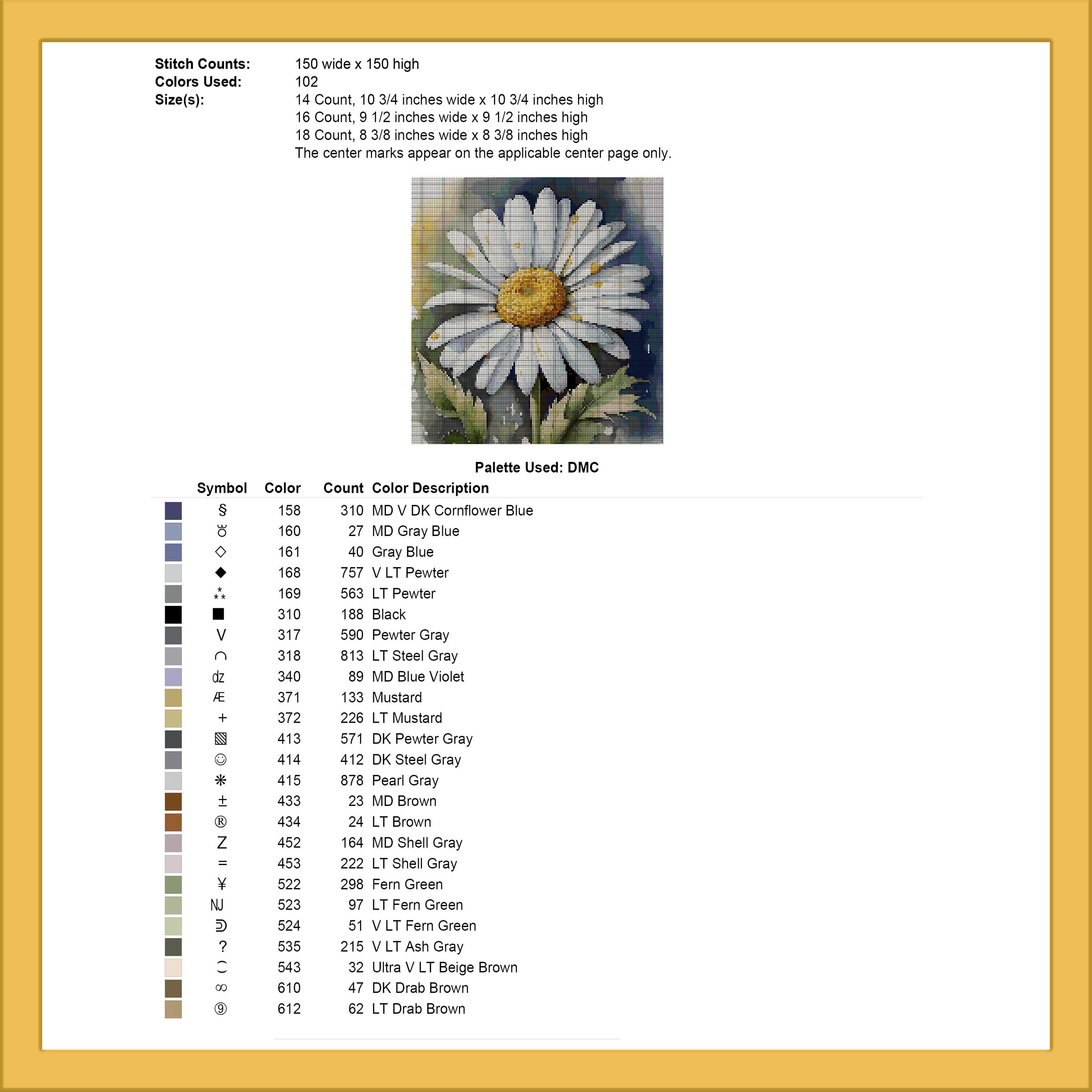 Daisy Stitch Pattern | Hobby Patterns | Downloadable Pdf Files | With ...