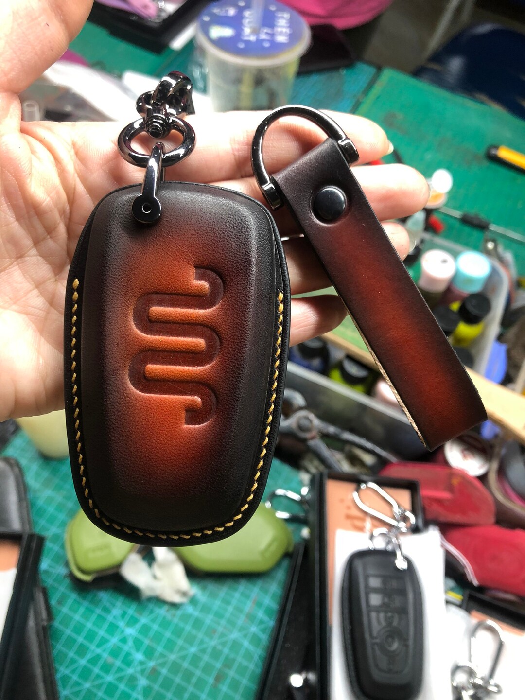 Leather Key Fob Ford King Ranch - Etsy