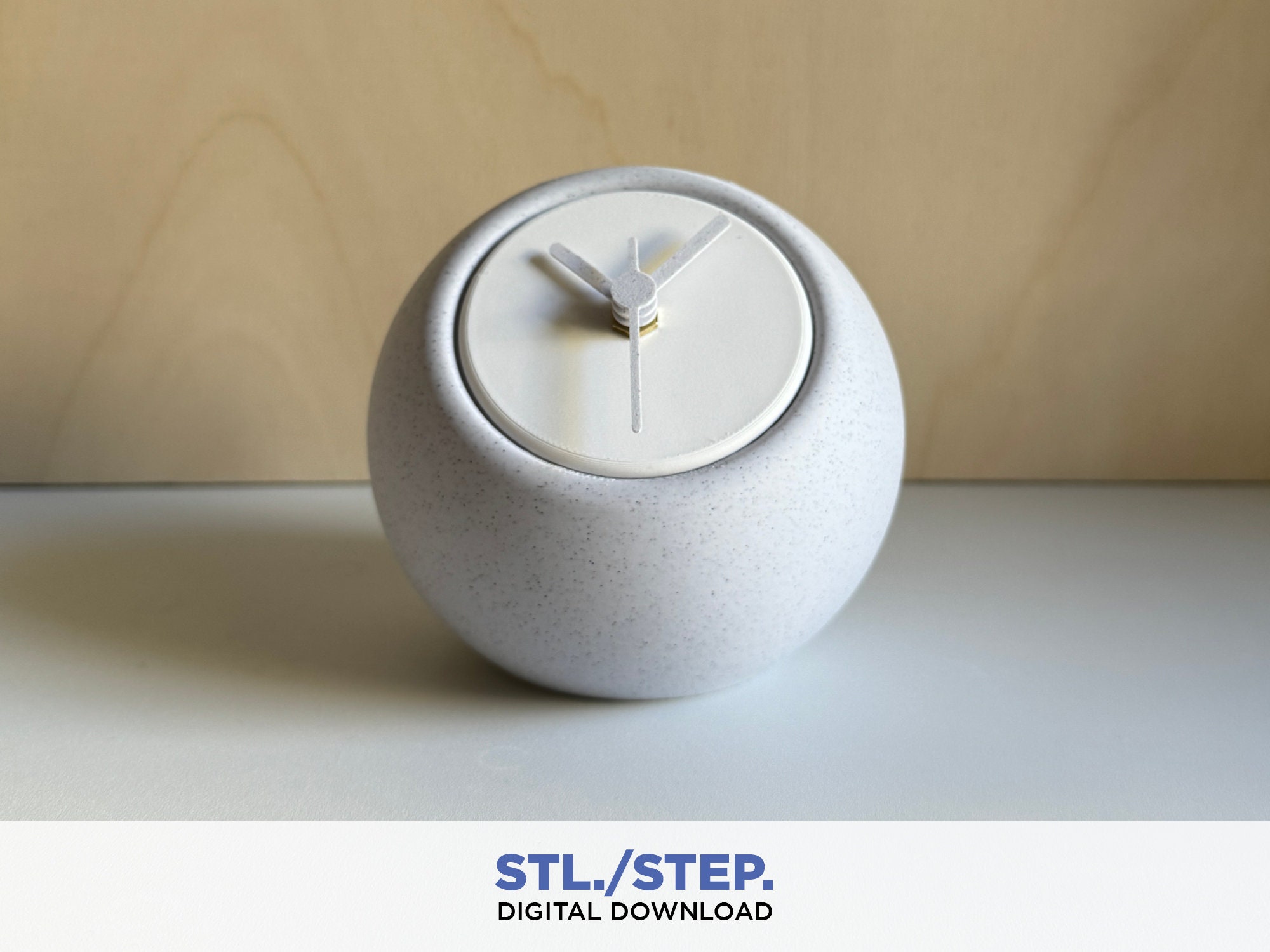 Paul | 3D Desk Clock | Digital Files | 3D Watch | 3D Digital File | 3D ...