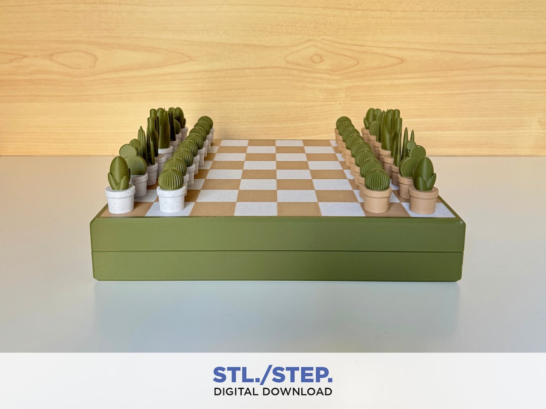 Chessactus | 3D Chessboard | Digital Files | 3D Plant Cactus | 3D ...