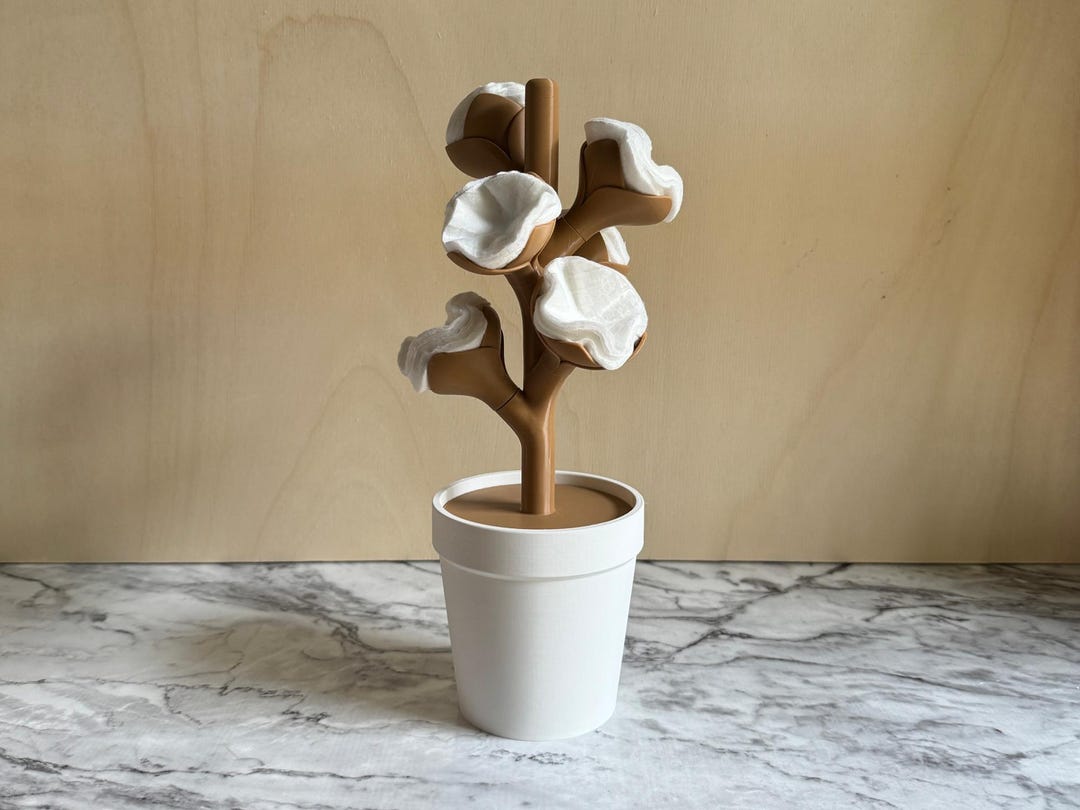 Bloom | Cotton Pads Holder | Digital Files | 3D Bathroom | 3D Digital ...