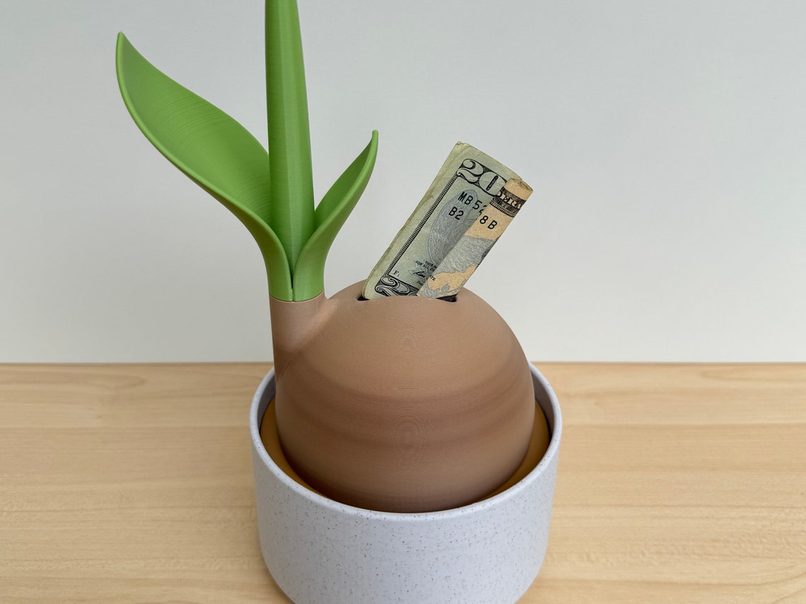 Coco | 3D Coin Bank | Digital Files | 3D Plant Pen Money Bank | 3D ...