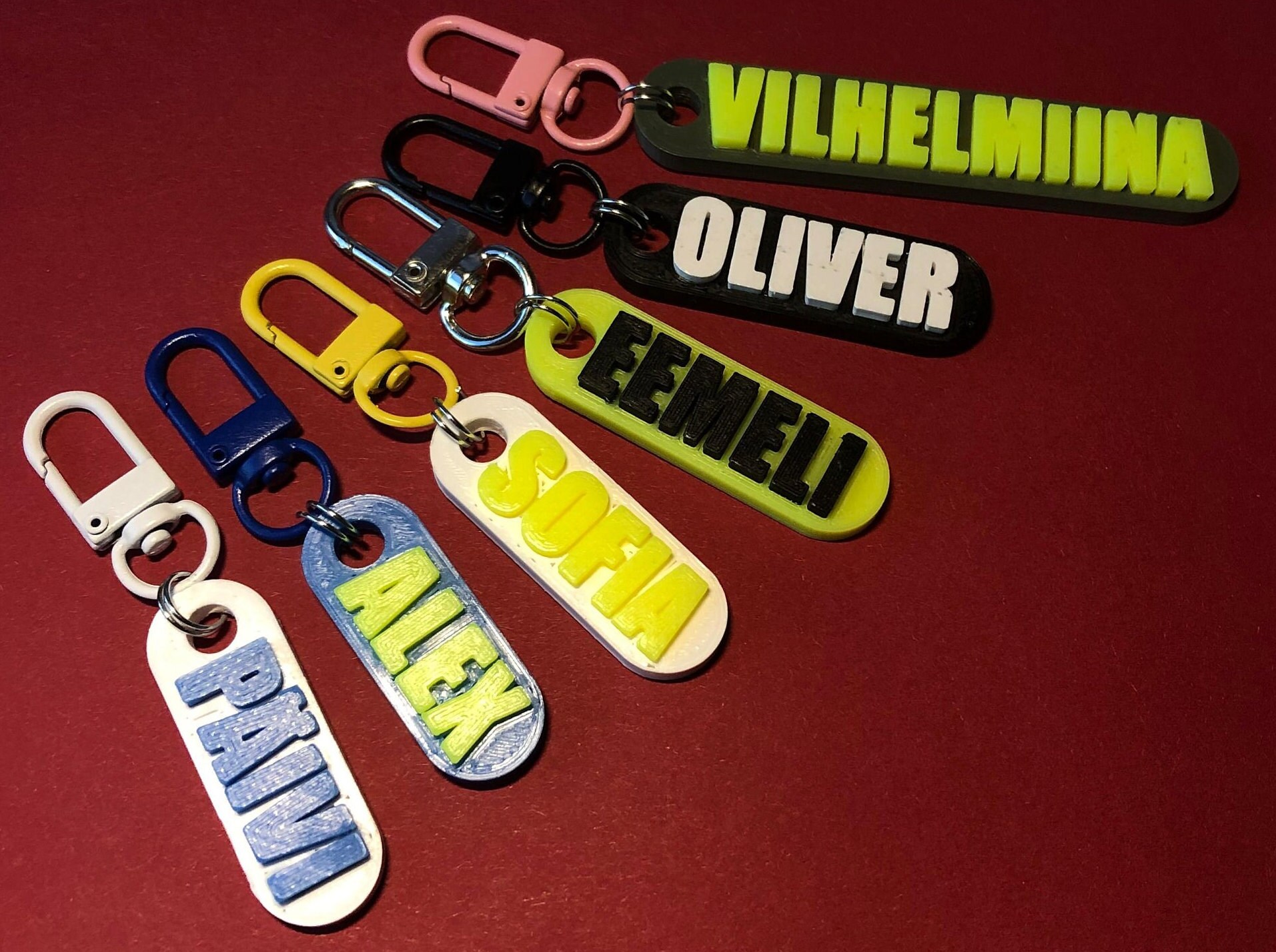 Custom 3D Printed Keychain - Custom Key Chain - Name Keychain - Custom ...