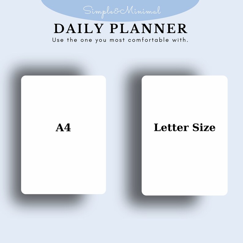 Printable Daily Planner, Daily Reminders List, Minimalist Planner,a4 ...