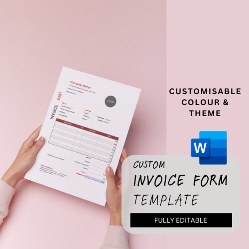 Invoice Template - Printable Invoice - Editable Invoice - Receipt ...
