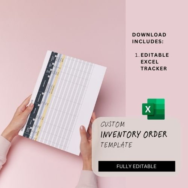 Inventory Order Form, Editable Template, Inventory Template Sheet ...