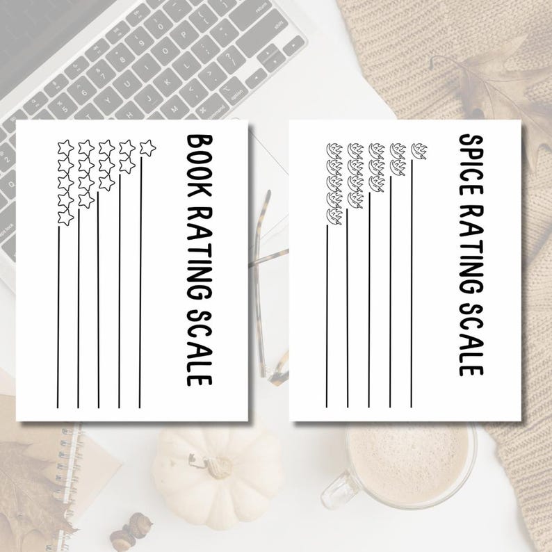 2025 Book Rating Scale | Happy Planner Inserts | Reading Journal ...