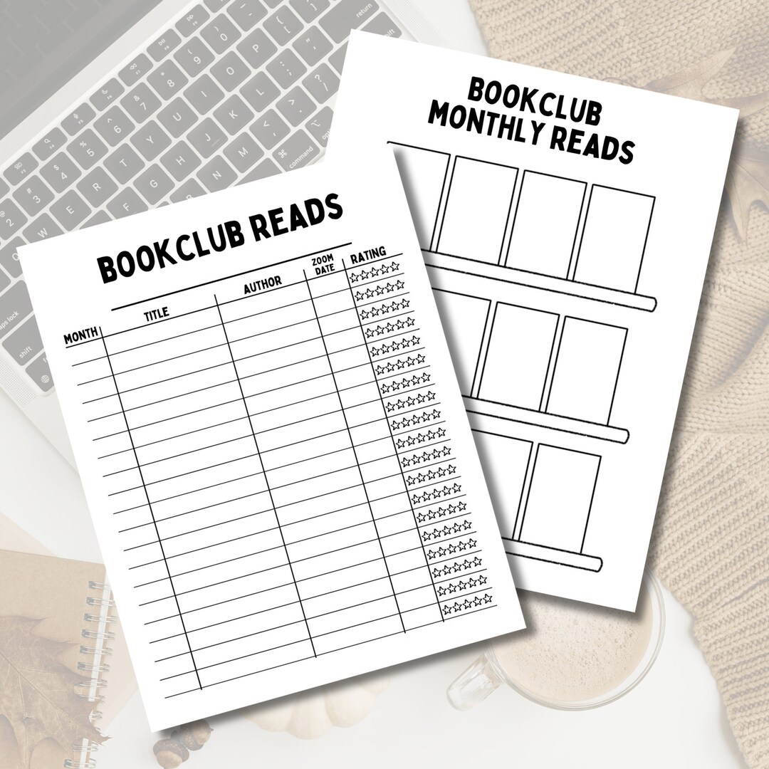 Book Club Tracker || Digital Download || Printables || Happy Planner ...