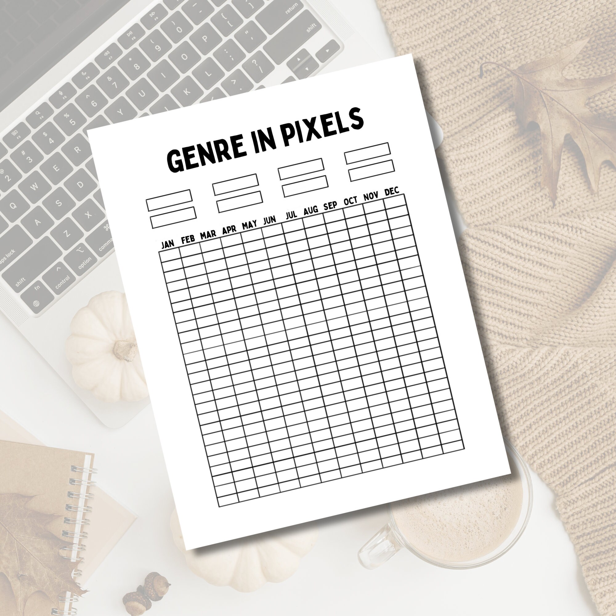 Genre Reading Pixel || Digital Download || Printables || Happy Planner ...