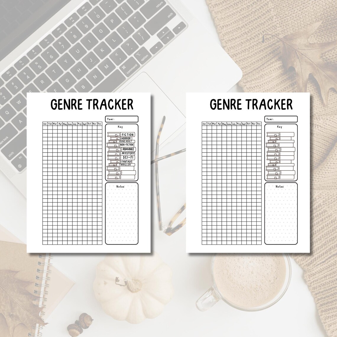 2025 Genre Tracker || Digital Download || Printables || Happy Planner ...