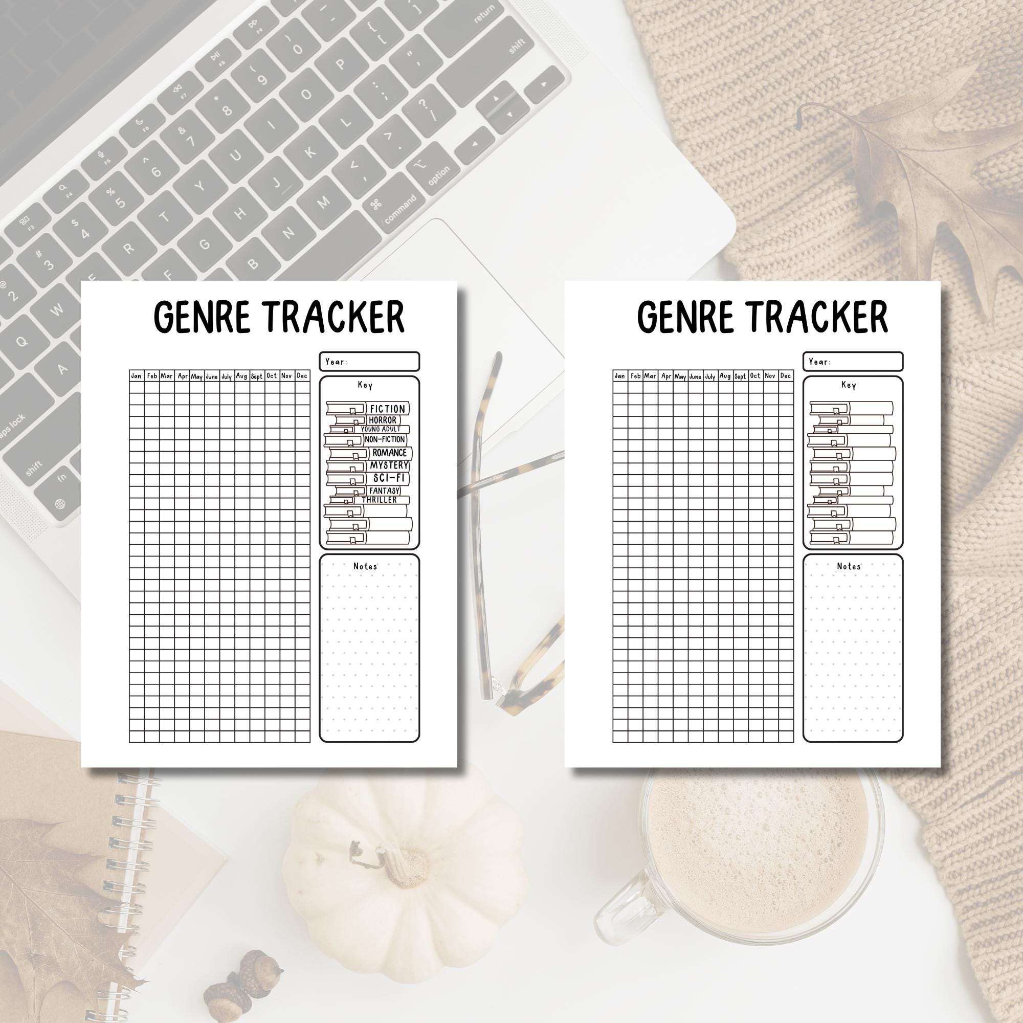 2025 Genre Tracker || Digital Download || Printables || Happy Planner ...