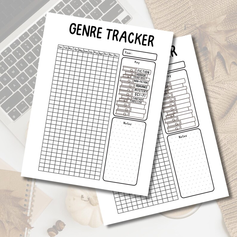 2025 Genre Tracker || Digital Download || Printables || Happy Planner ...