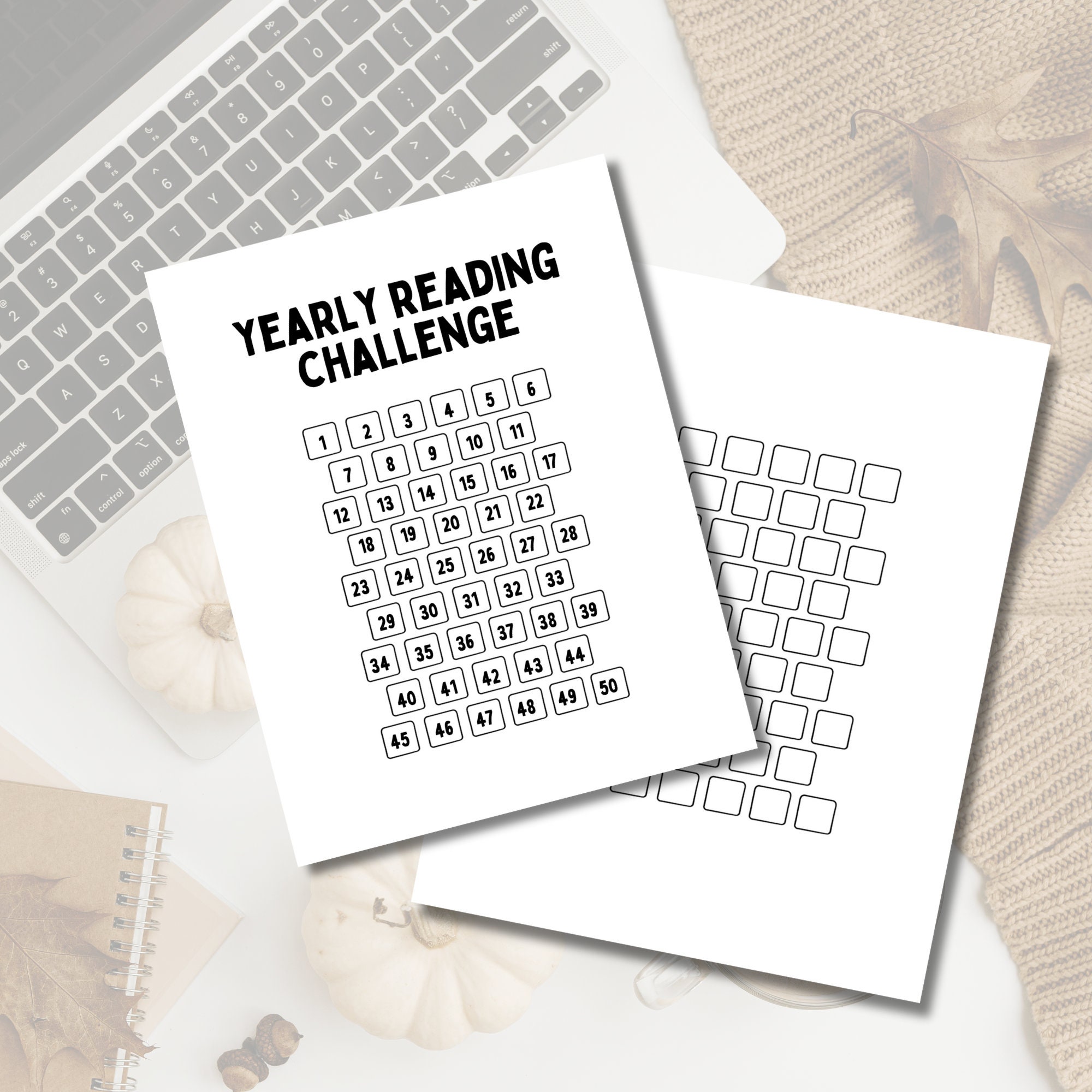 Yearly Reading Challenge || Digital Download || Printables || Happy ...