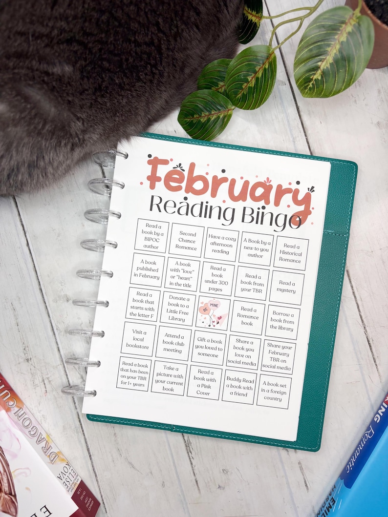 February & 2026 Reading Bingo Challenge | Happy Planner Reading Journal ...