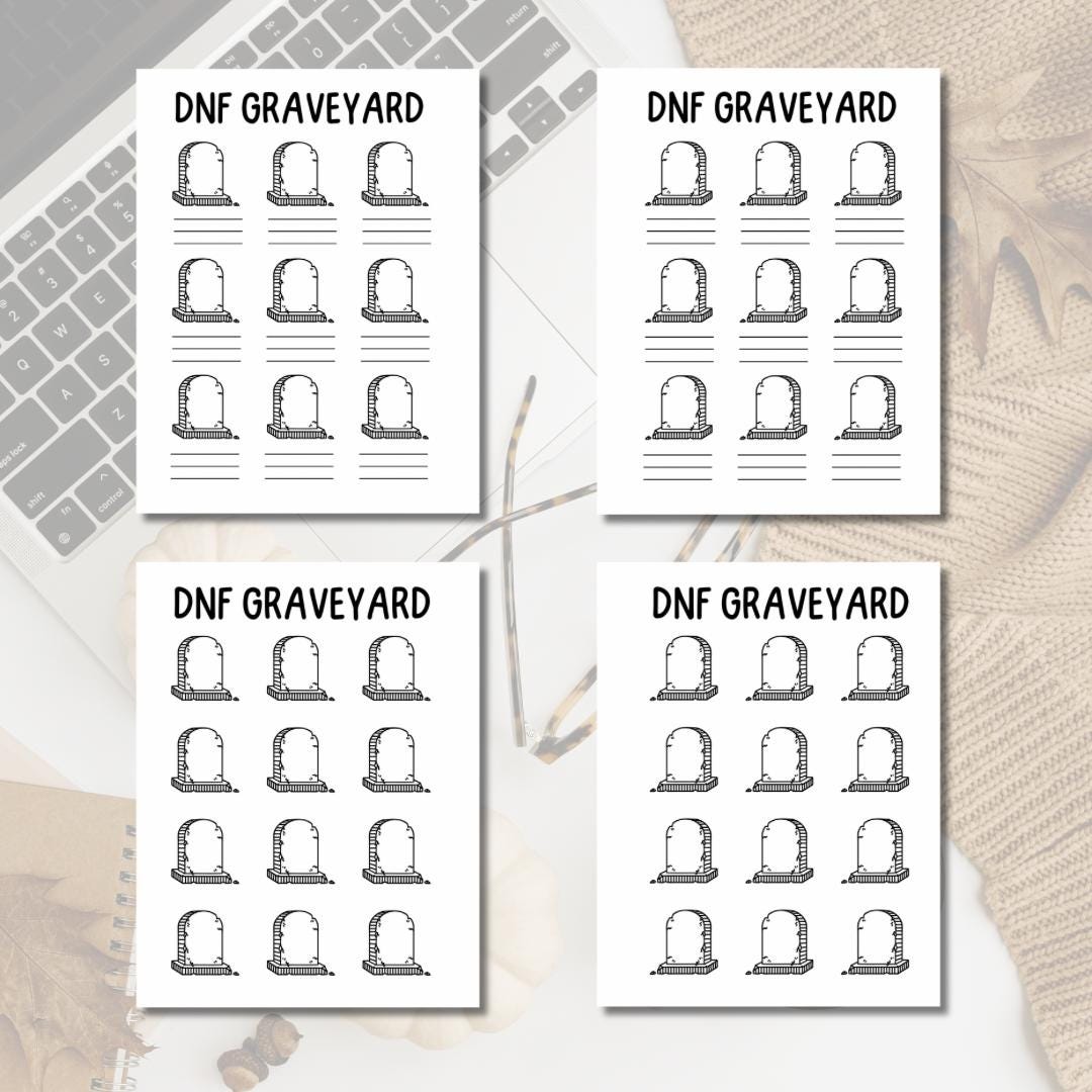DNF Graveyard || 12 Months || Digital Download || Printables || Happy ...