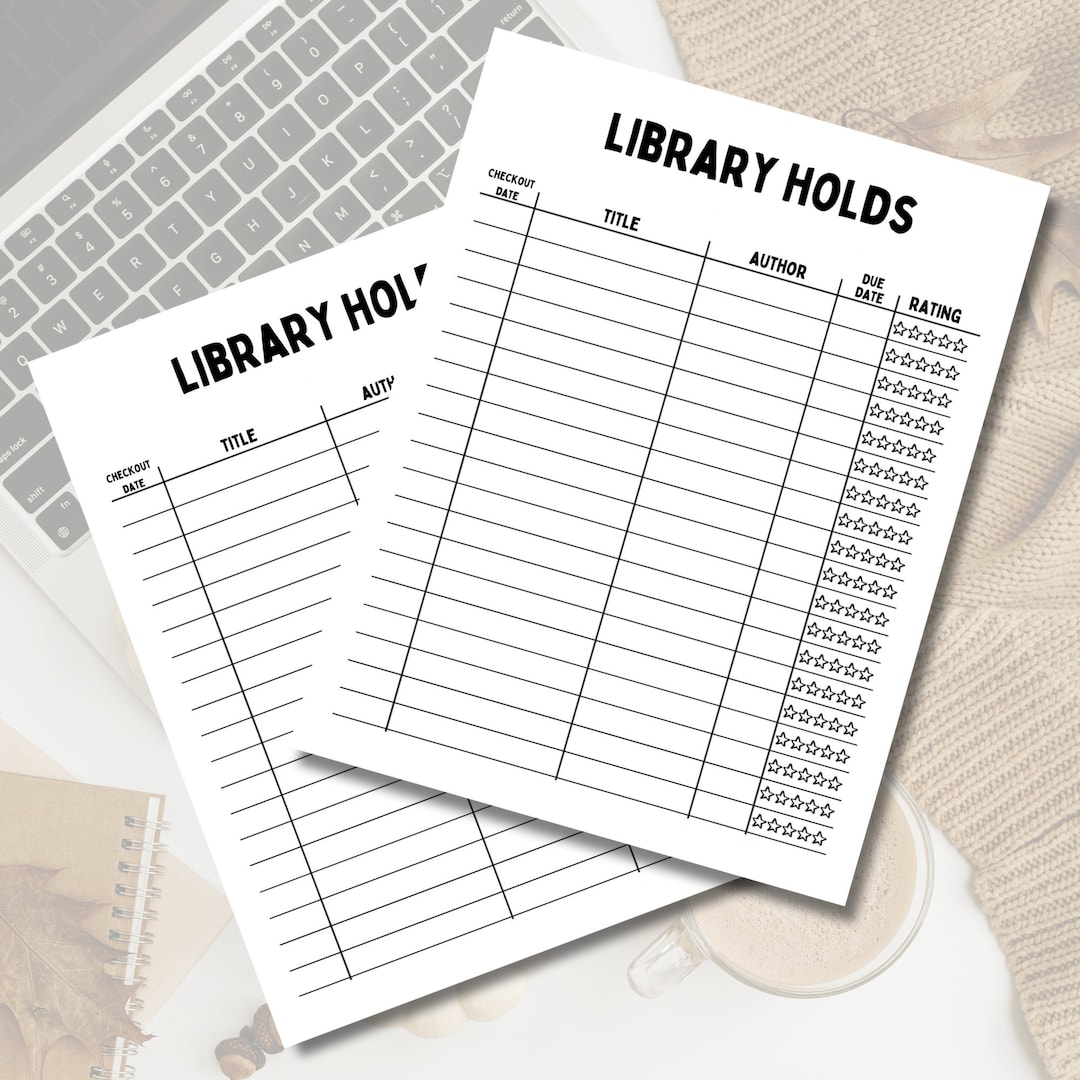Library Hold Tracker || Digital Download || Printables || Happy Planner ...