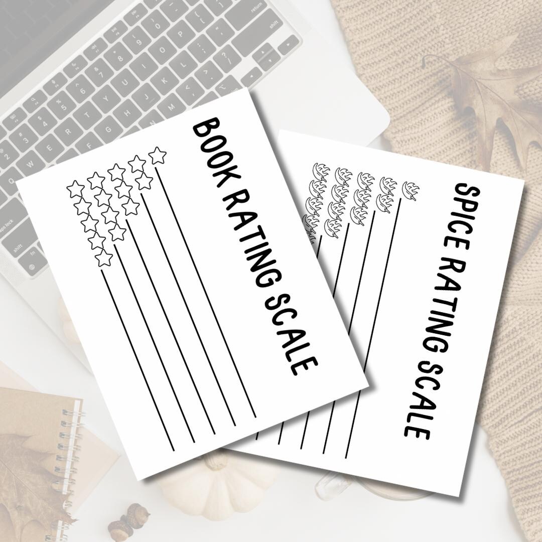 2025 Book Rating Scale | Happy Planner Inserts | Reading Journal ...