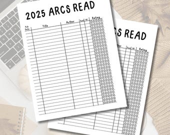 ARC Tracker Digital Download Printables Happy Planner Classic, Big Reading Journal - Etsy