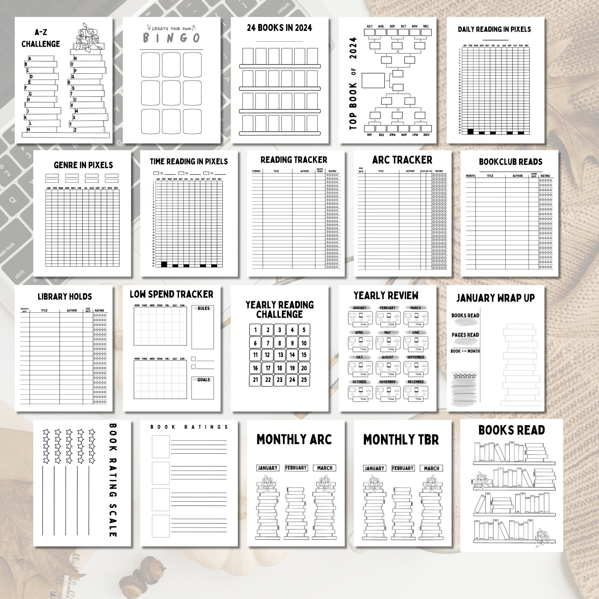 Obsessed Reader Full Bundle || Digital Download || Printables || Happy ...