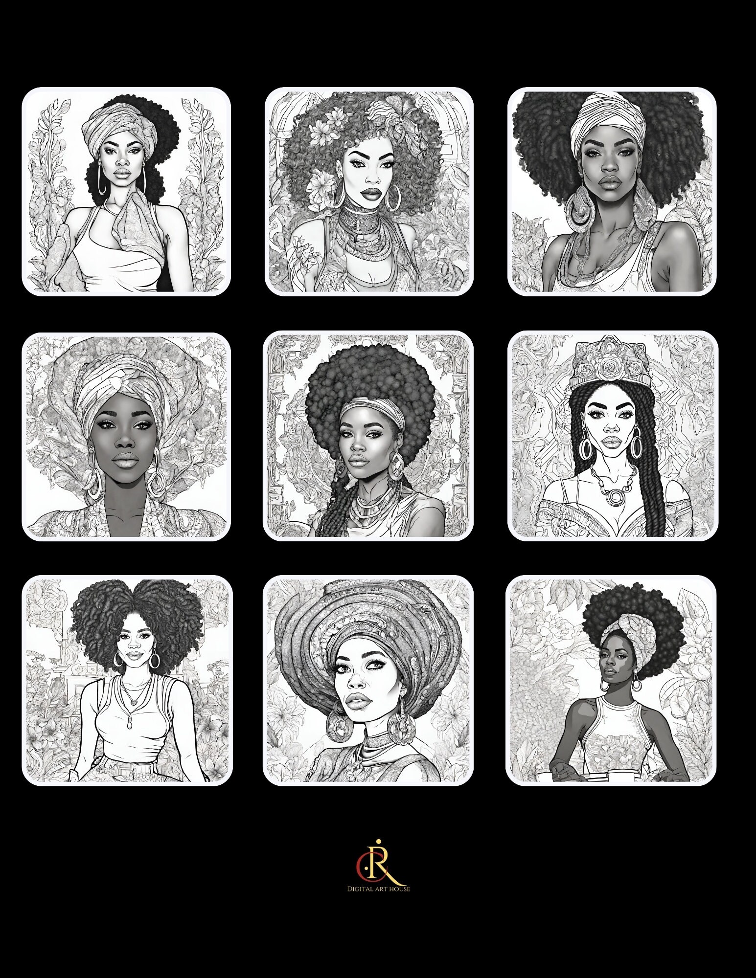 Empowering Black Women Printable Digital Coloring Book and Reflections ...